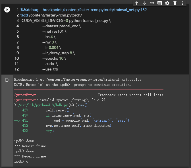 在 Google Colab 上 Debug 的正确方式 - CQCQ收到未